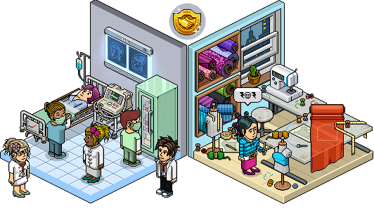 Coleção - Hospital | Banco de imagens do Habbo Hotel - Acervo