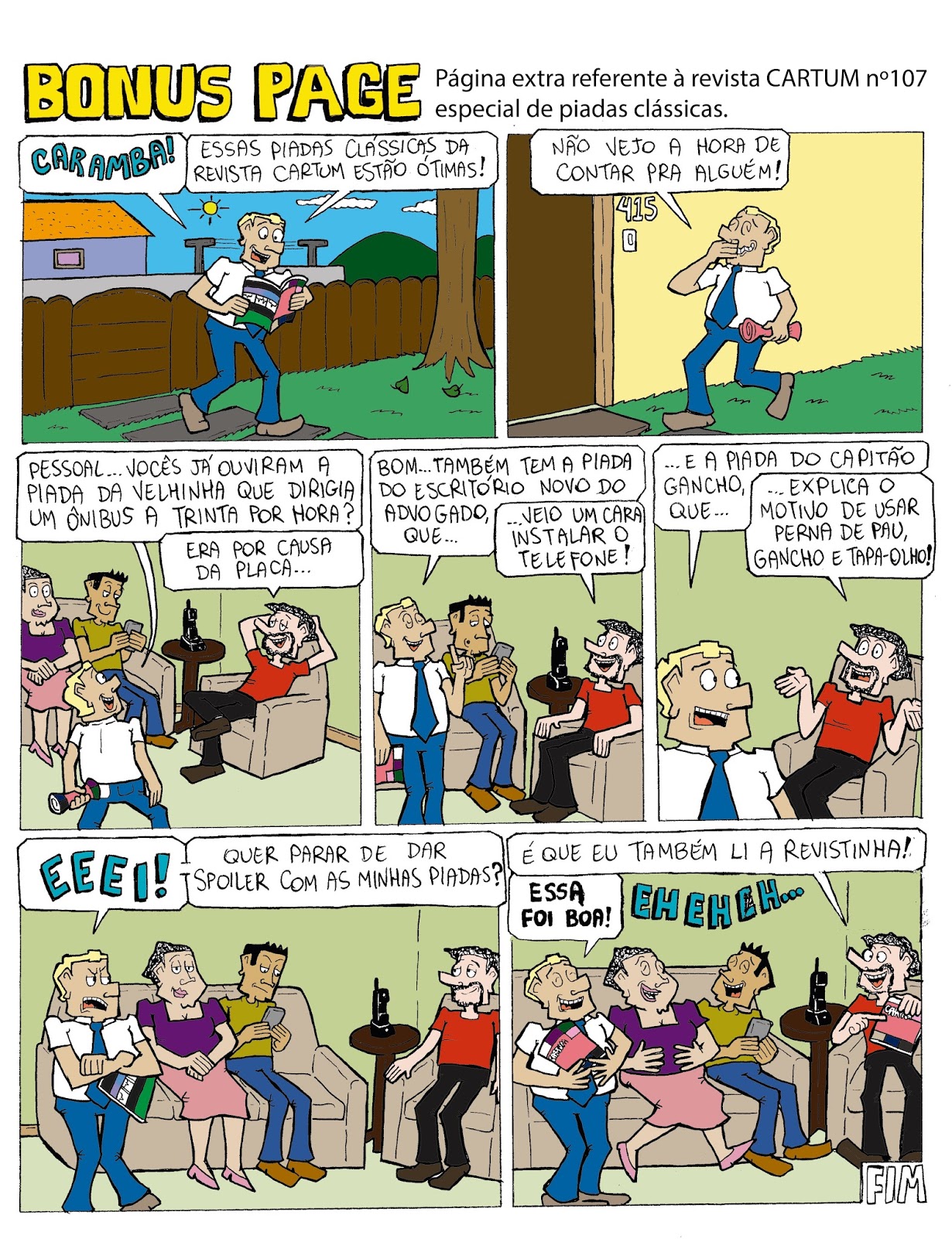 Revistas CARTUM: BONUS PAGE da revista CARTUM nº 107