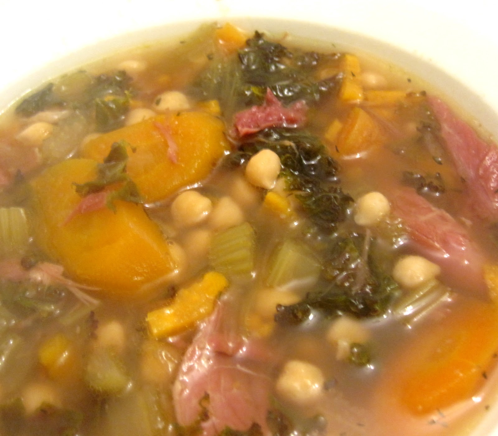 Lynne's Dinners : Gammon & Chick Pea Broth with Rump Steak and Saute ...