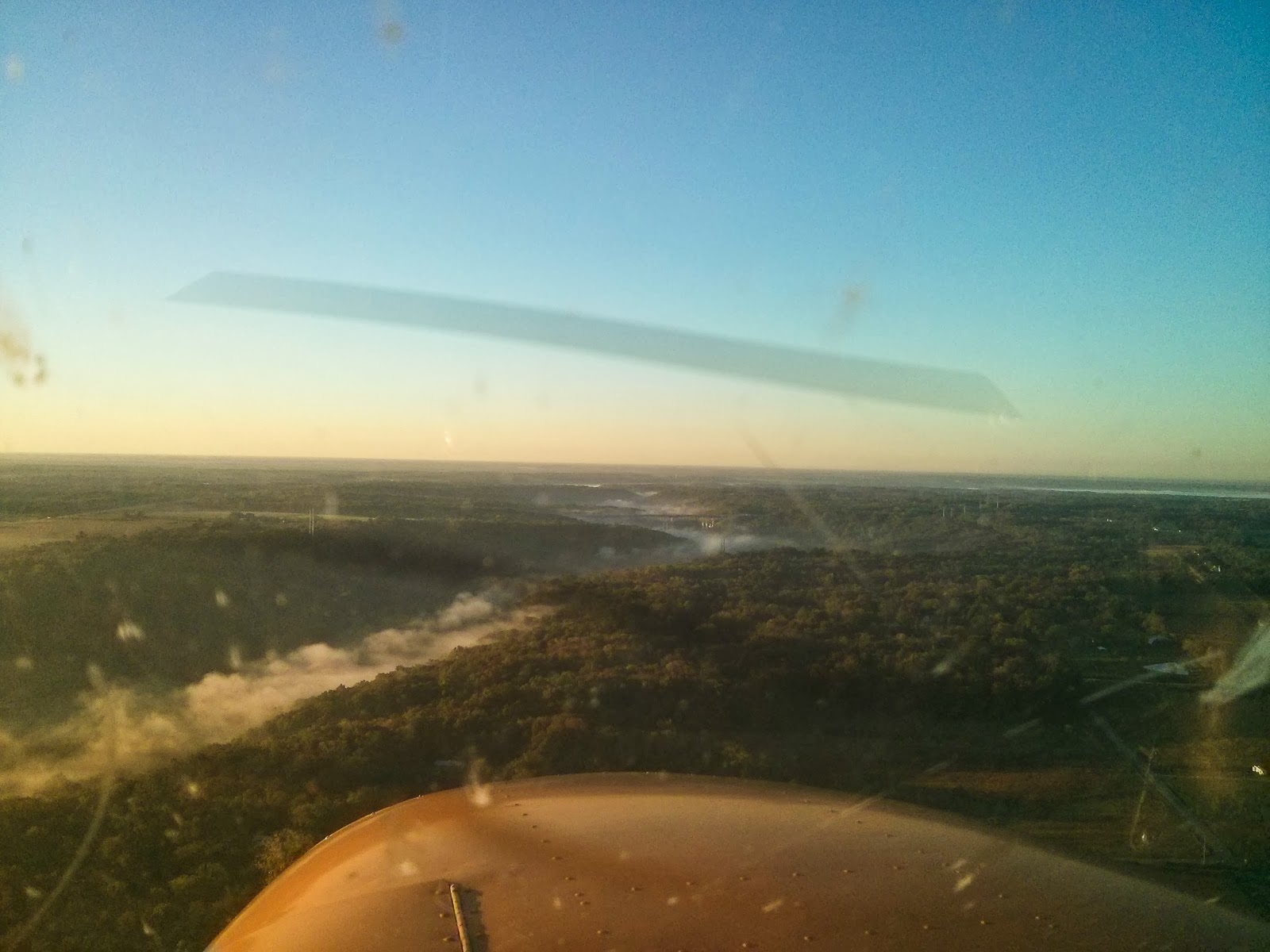 A mile of runway will take you anywhere.: Sunrise over the Little Miami