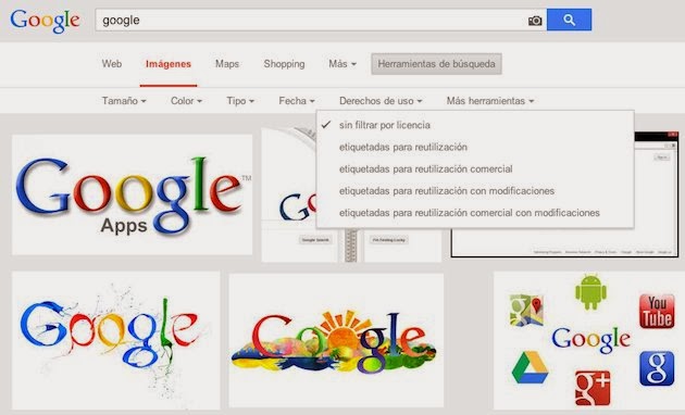 DETODOUNPOCO: Google Imágenes, ahora con búsqueda por derechos de uso