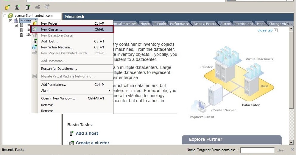 Primantech English Chapter 15 Esx Configuring Cluster With