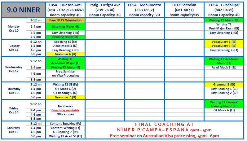 9.0 Niner IELTS Review Center