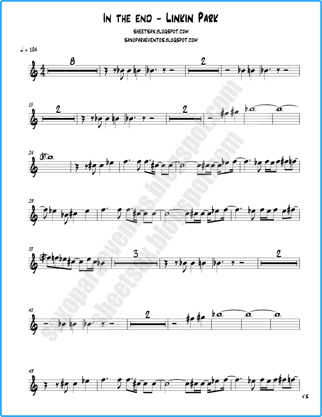 In the end by Linkin Park (Free sheet music) - New version + playalong ...