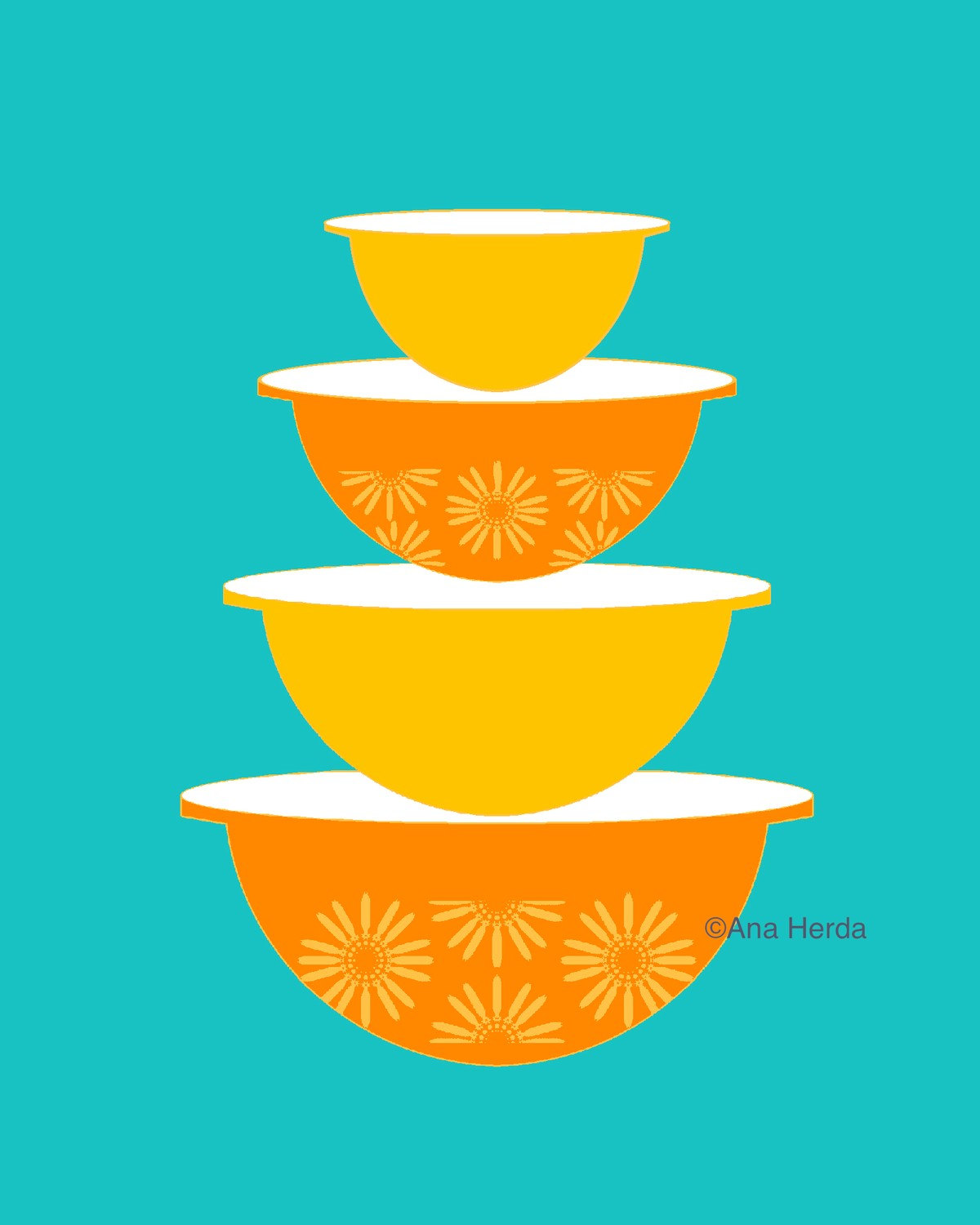 Pyrex Art for a Retro Kitchen | Dans le Lakehouse