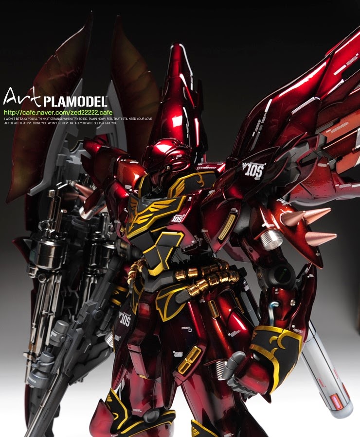 Custom Build: MG 1/100 Sinanju "Dark Gloss ver."