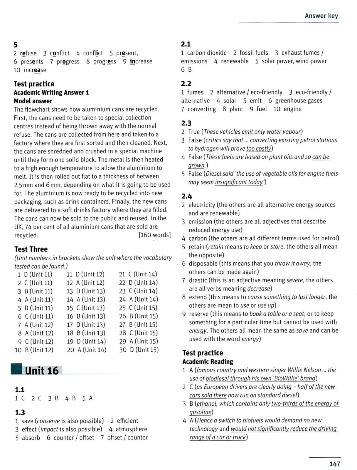 Answer key - Cambridge Vocabulary For IELTS