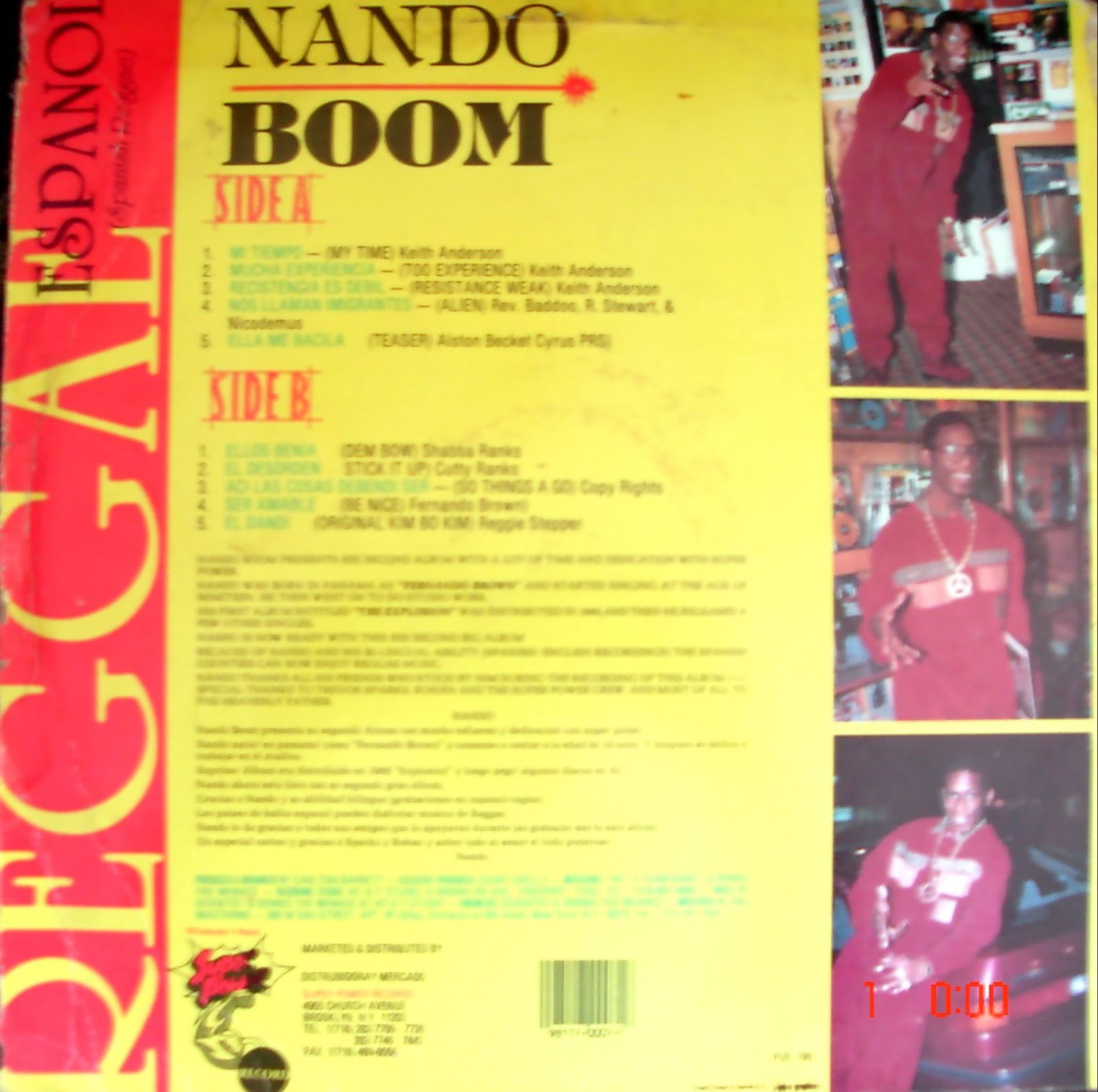 OPDK¹: Nando Boom - Reggae Espanol [Spanish Reggae] (Shelly's LP, 1991)