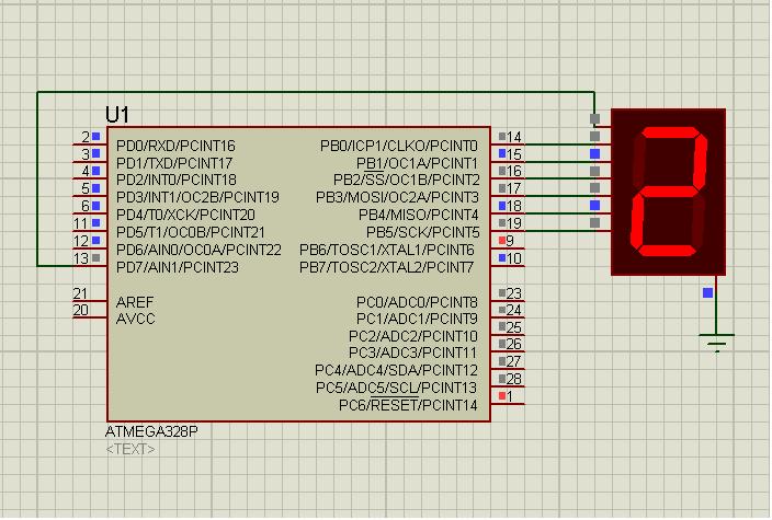 Microcontroladores e circuitos eletrônicos: Display de 7 segmentos com ATmega 328P (avr sutudio)