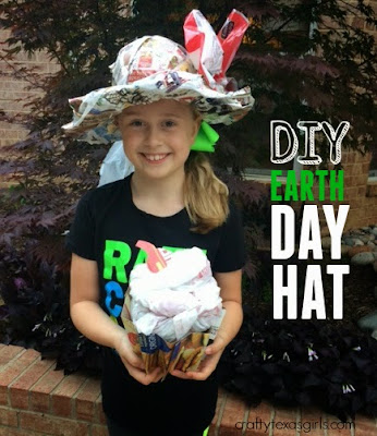 Crafty Texas Girls: Make A Newspaper Hat for Earth Day