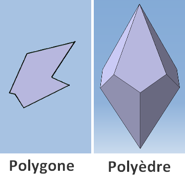 Quelle est la différence entre un polygone et un polyèdre