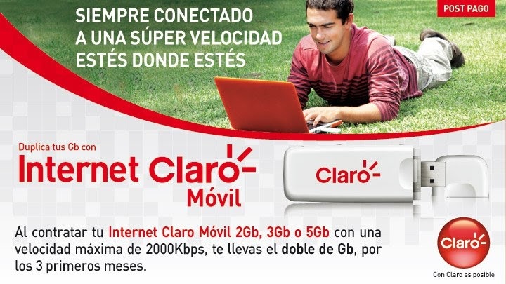 CLARO QUE TIENES MAS: Promoción Internet Claro móvil
