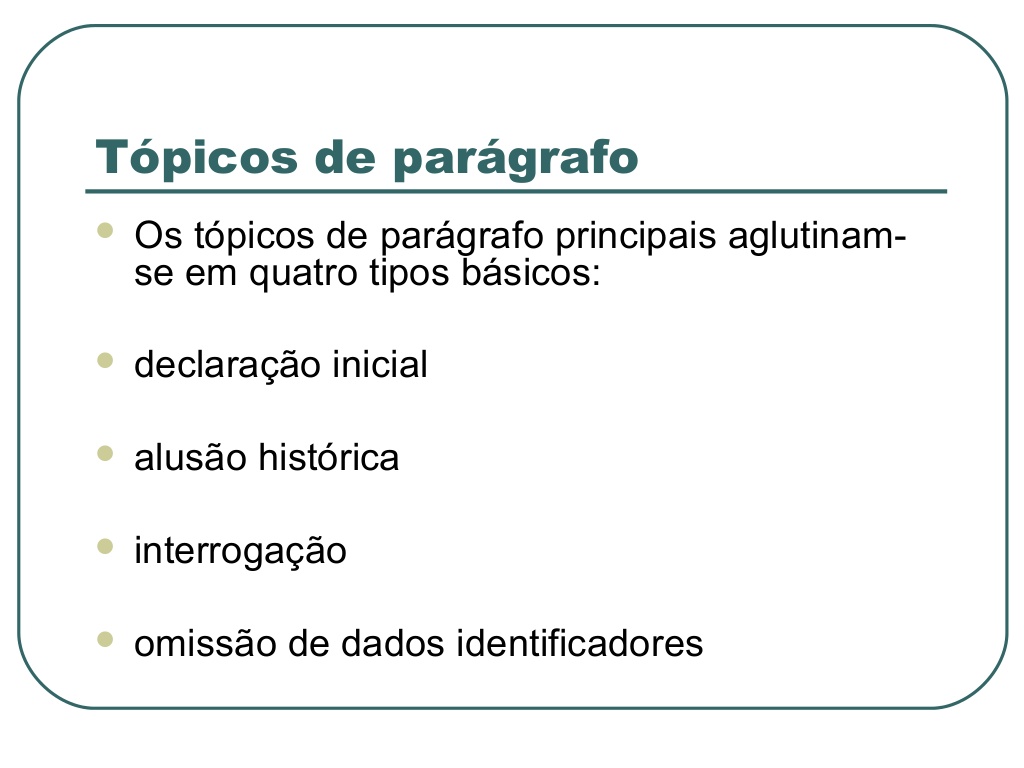 TÓPICOS DE PARAGRÁFOS.