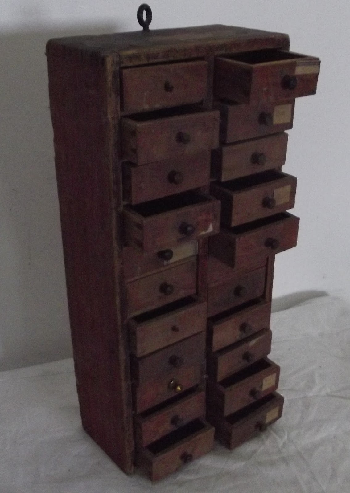 layette d'horloger meuble de metier a tiroirs (22 petits) outil ancien ...