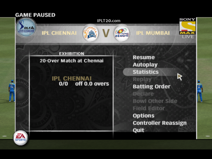 Cricket Patches: IPL Menu overlay for EA Cricket 07