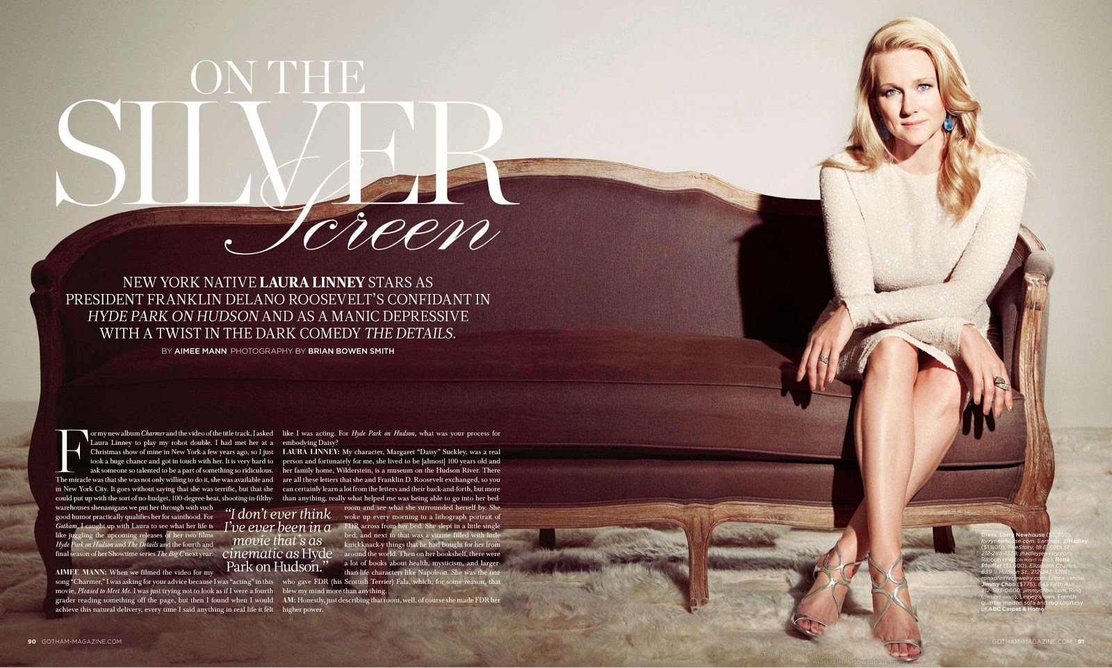Laura Linney hot stills Gotham USA Nov 2012 magazine ~ world actress ...