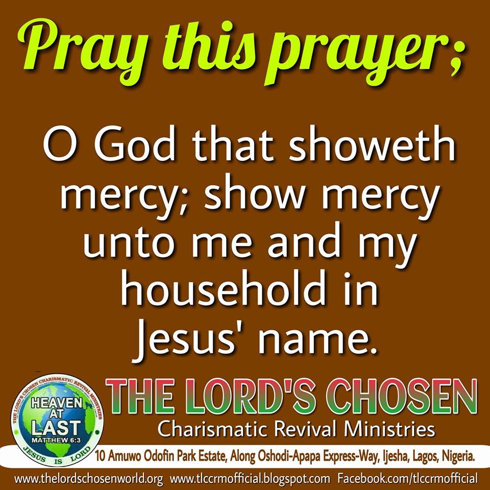 THE CHOSEN DAILY DEVOTIONAL...THEME: THE MERCY OF GOD IS WORTH CELEBRATING