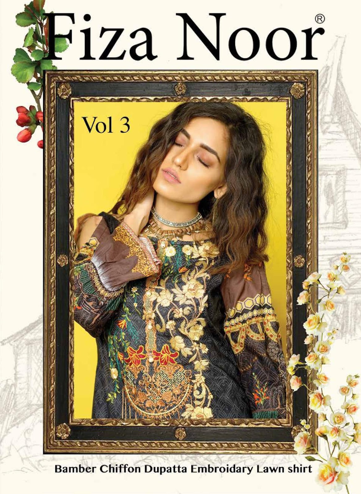 Fiza Noor Digital Embroidered Lawn Collection 2019 Vol 03