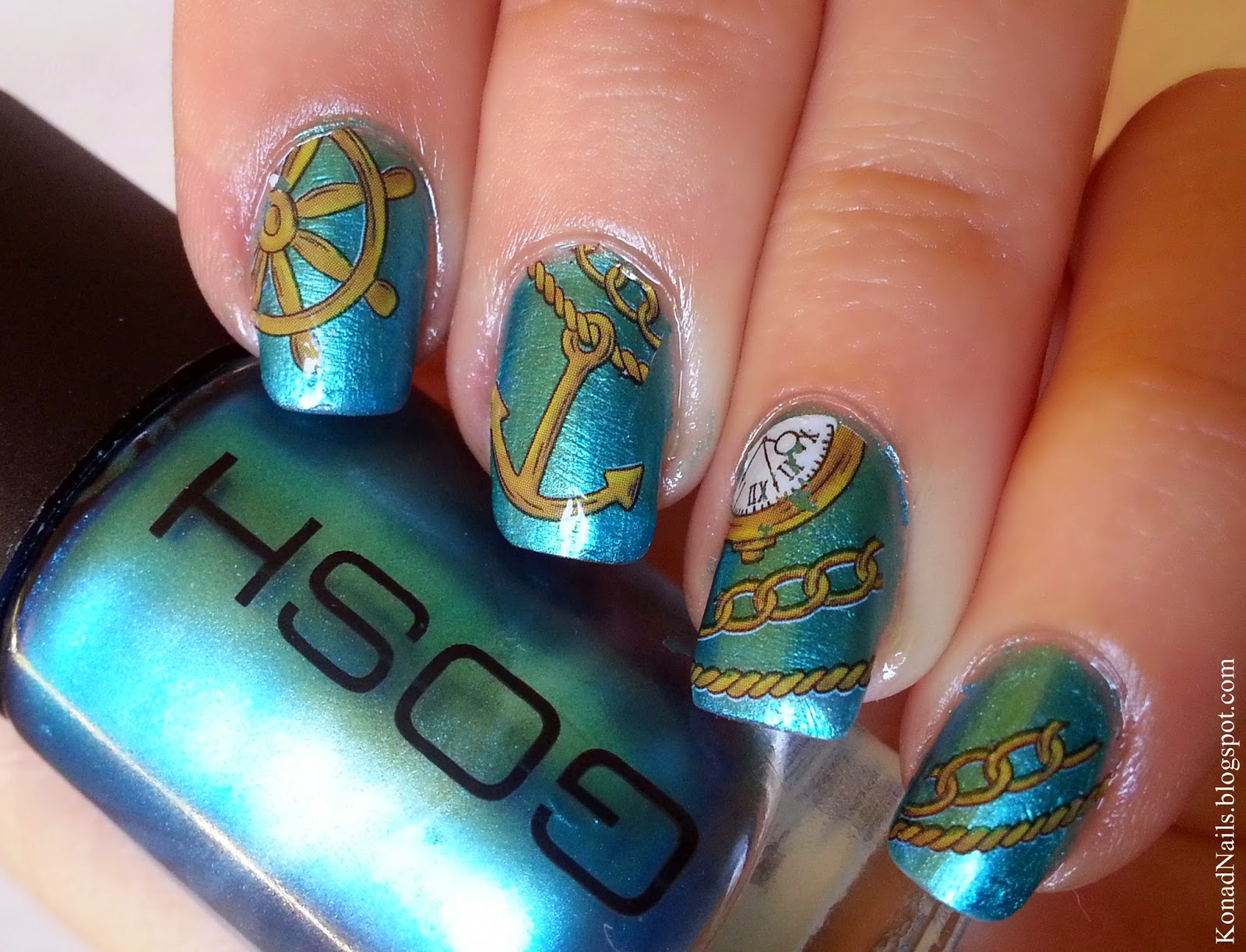 Konad Addict: Sailor nail art