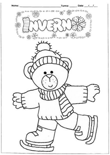 Imagens De Inverno Para Colorir E Imprimir P ginas de colorir imprim ...