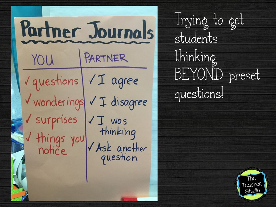 Using Partner Response Journals - The Teacher Studio