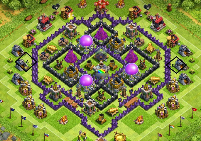 UPDATED lvl 8 bases - CLASH OF CLANS