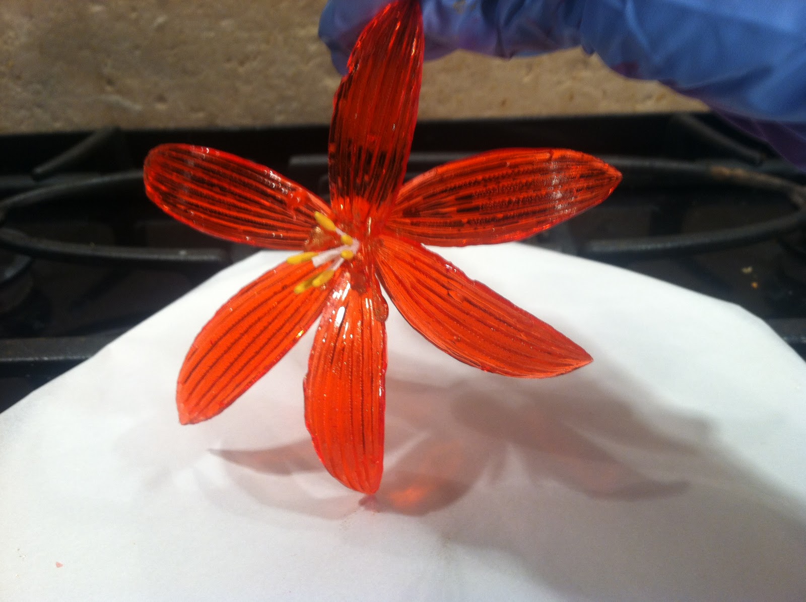CakePlayGround: Red Isomalt Flower