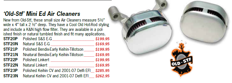 Old-STF Cycle: Mini ed air cleaners - bikes - catalogs