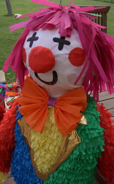 Como hacer una pinata con cara de payaso - Imagui