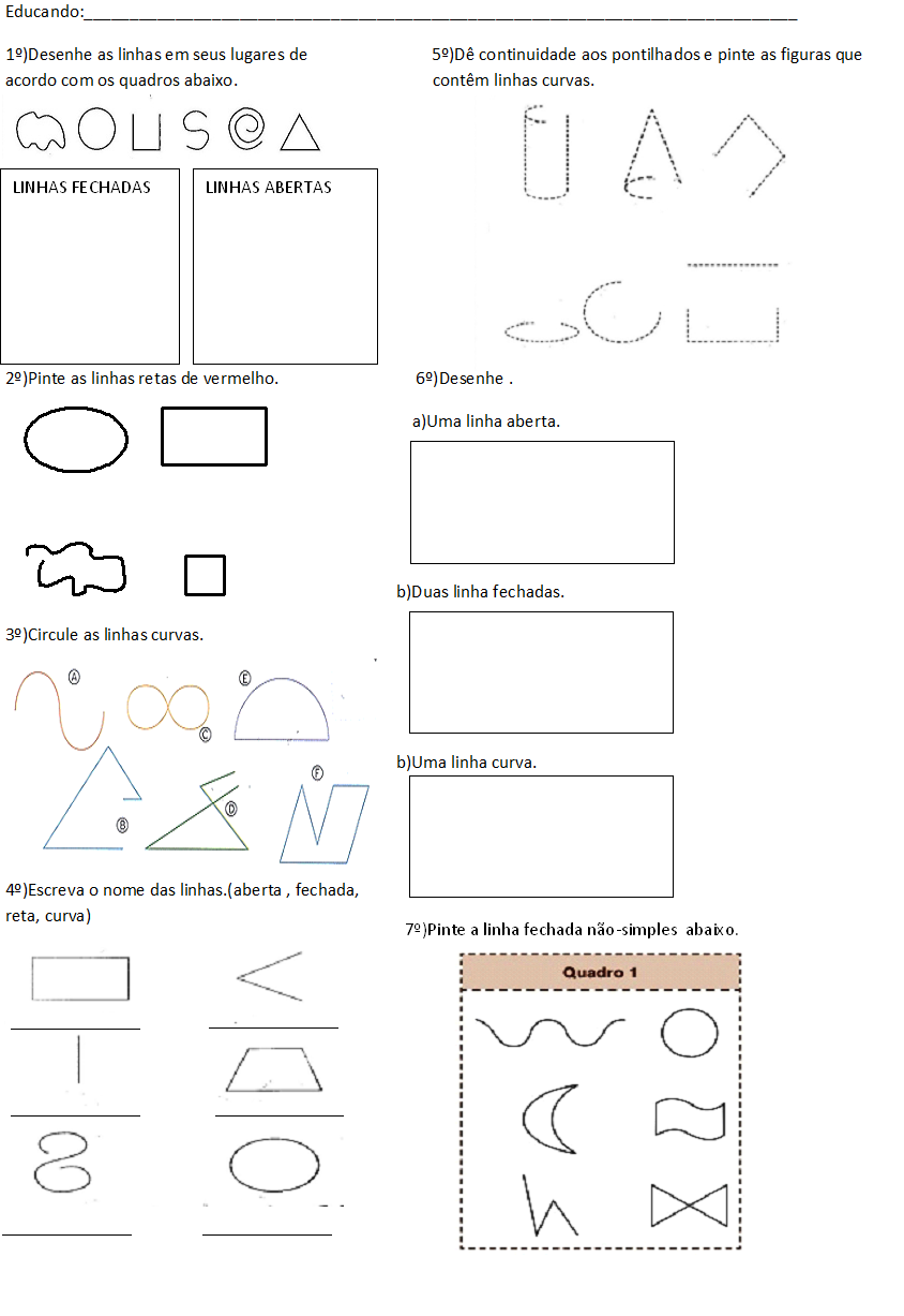 BEL CARDOZO: ATIVIDADE LINHAS E LINHAS POLIGONAIS