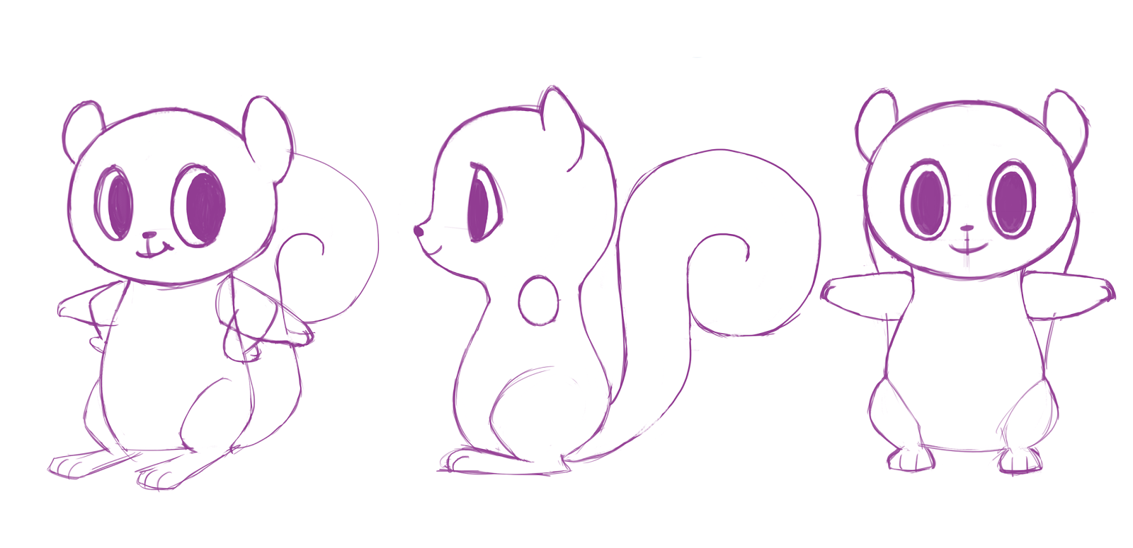 Ram's Horn: More complete squirrel model sheet