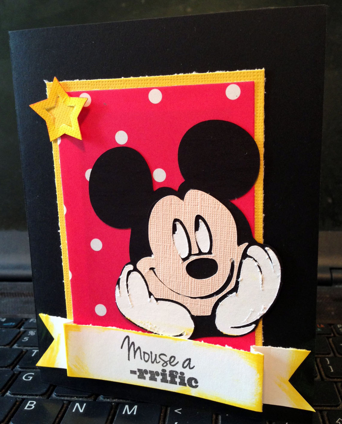 Scrappin' 2 baby girls: Mickey Card