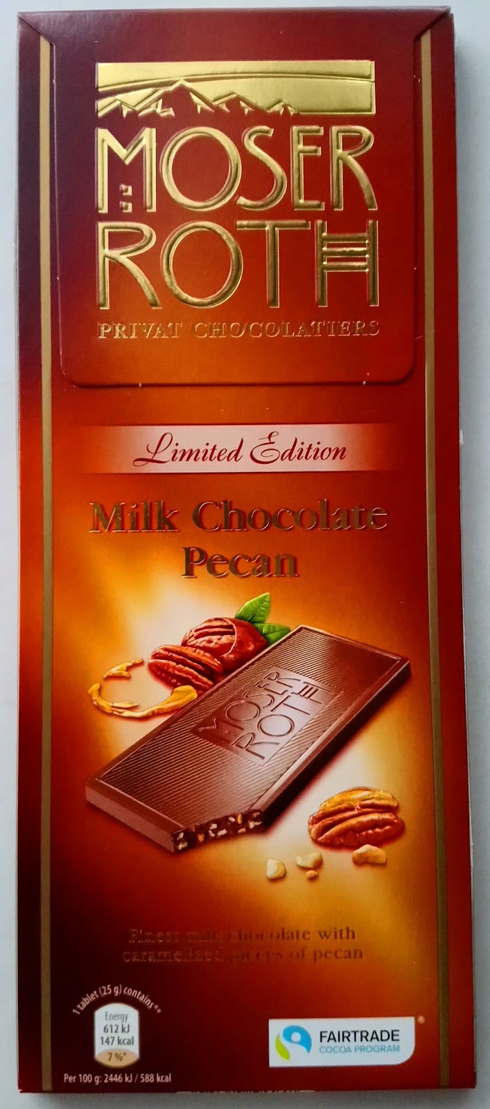 Chwile zasłodzenia: Moser Roth Milk Chocolate Pecan mleczna z ...