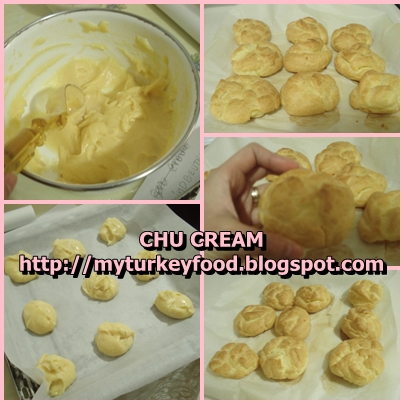 My Turkish Recipes And International Foods: CHU CREAM (WIND BEUTEL)