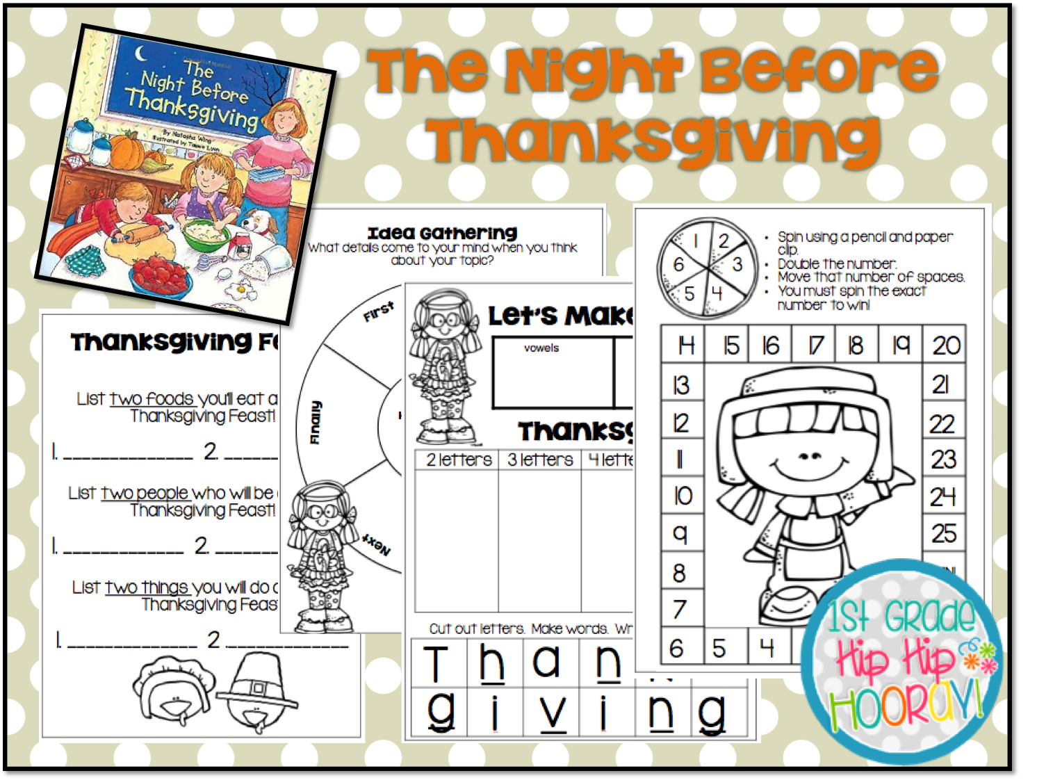 1st Grade Hip Hip Hooray!: The Night Before Thanksgiving...Wang and Pilkey