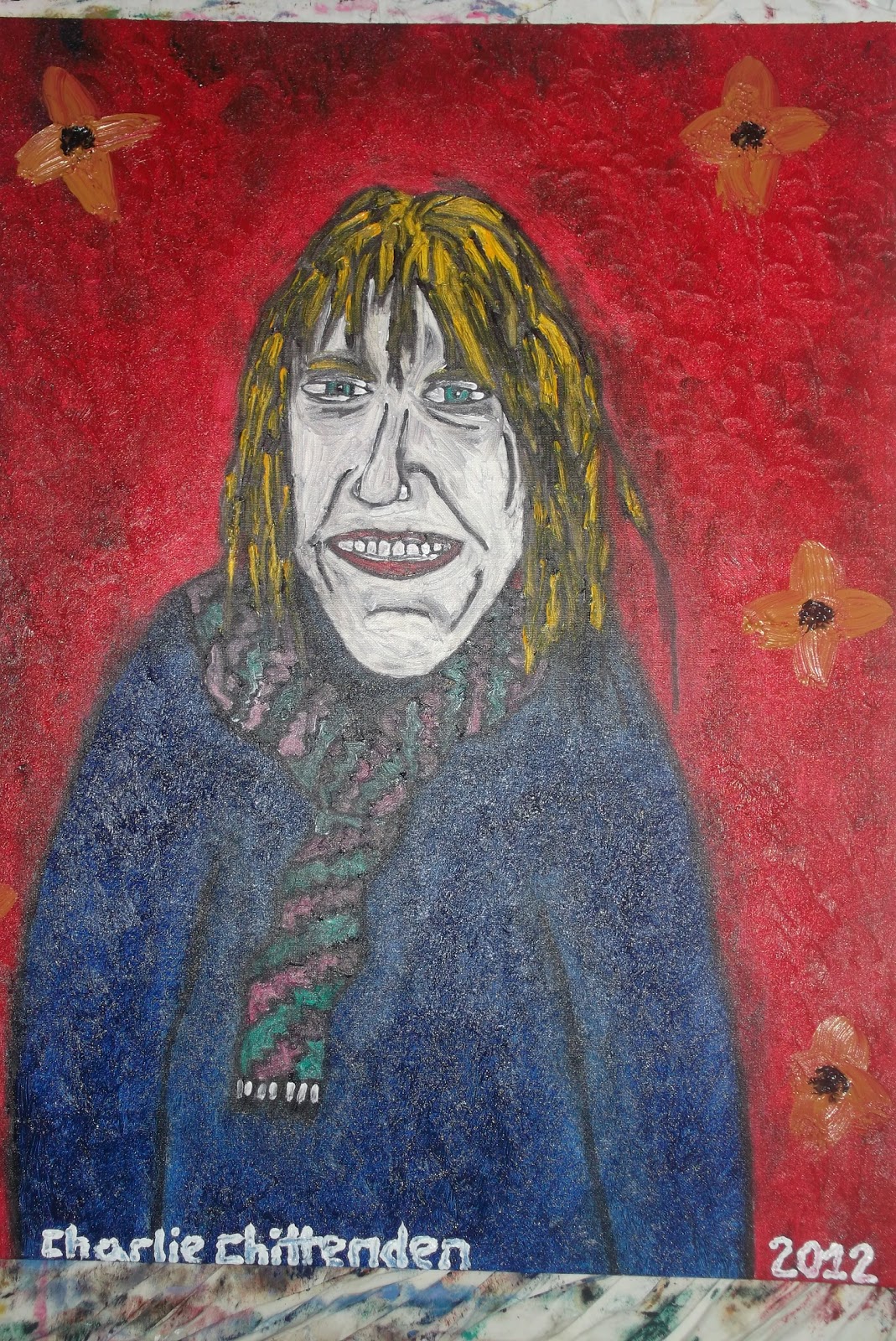 Charlie Chittenden Paintings: No.339 Girl in a Blue Jumper