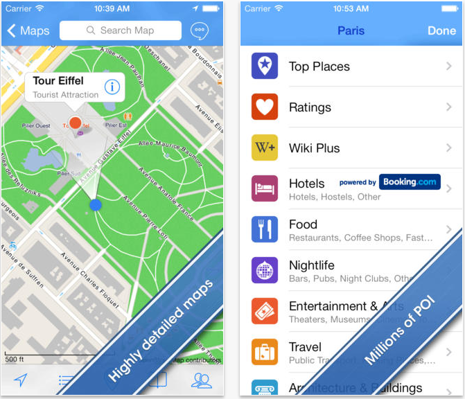 限時免費 不用流動網絡 也可使用網上地圖 City Maps 2Go