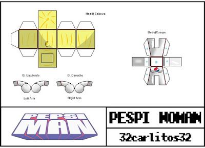 Pepsi Woman (papercraft #9/pepsi man)