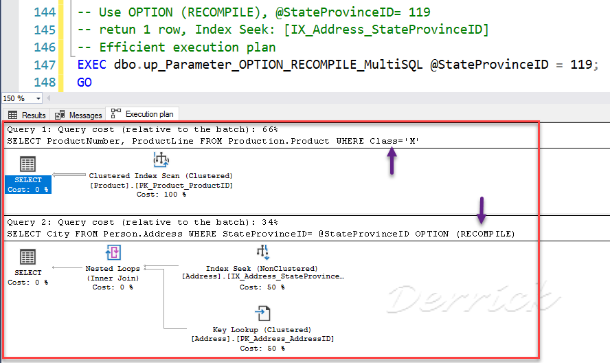 德瑞克：SQL Server 學習筆記: [SQL Server] Parameter Sniffing: OPTION (RECOMPILE)
