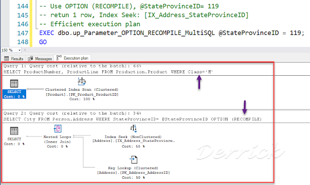 德瑞克：SQL Server 學習筆記: [SQL Server] Parameter Sniffing: OPTION (RECOMPILE)