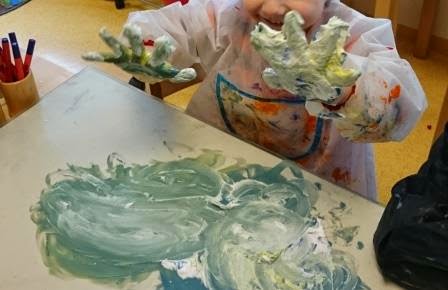 Farbenmischen mit Rasierschaum