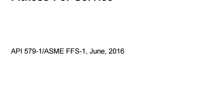 books, softwares for mechanical and petrochemical industry: API 579-1 ...