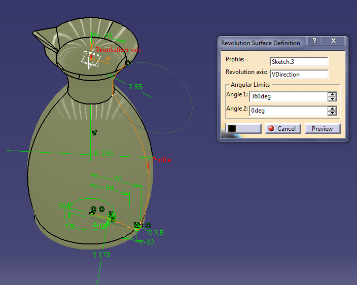 Wireframe and Surface design Workbench – Ejercicio | Catia es Fácil