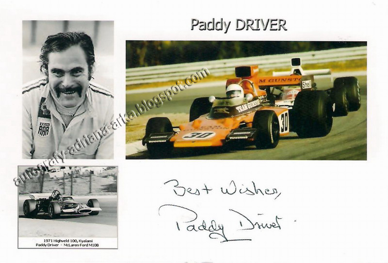 Autographs-F1: 426. (154) Paddy DRIVER