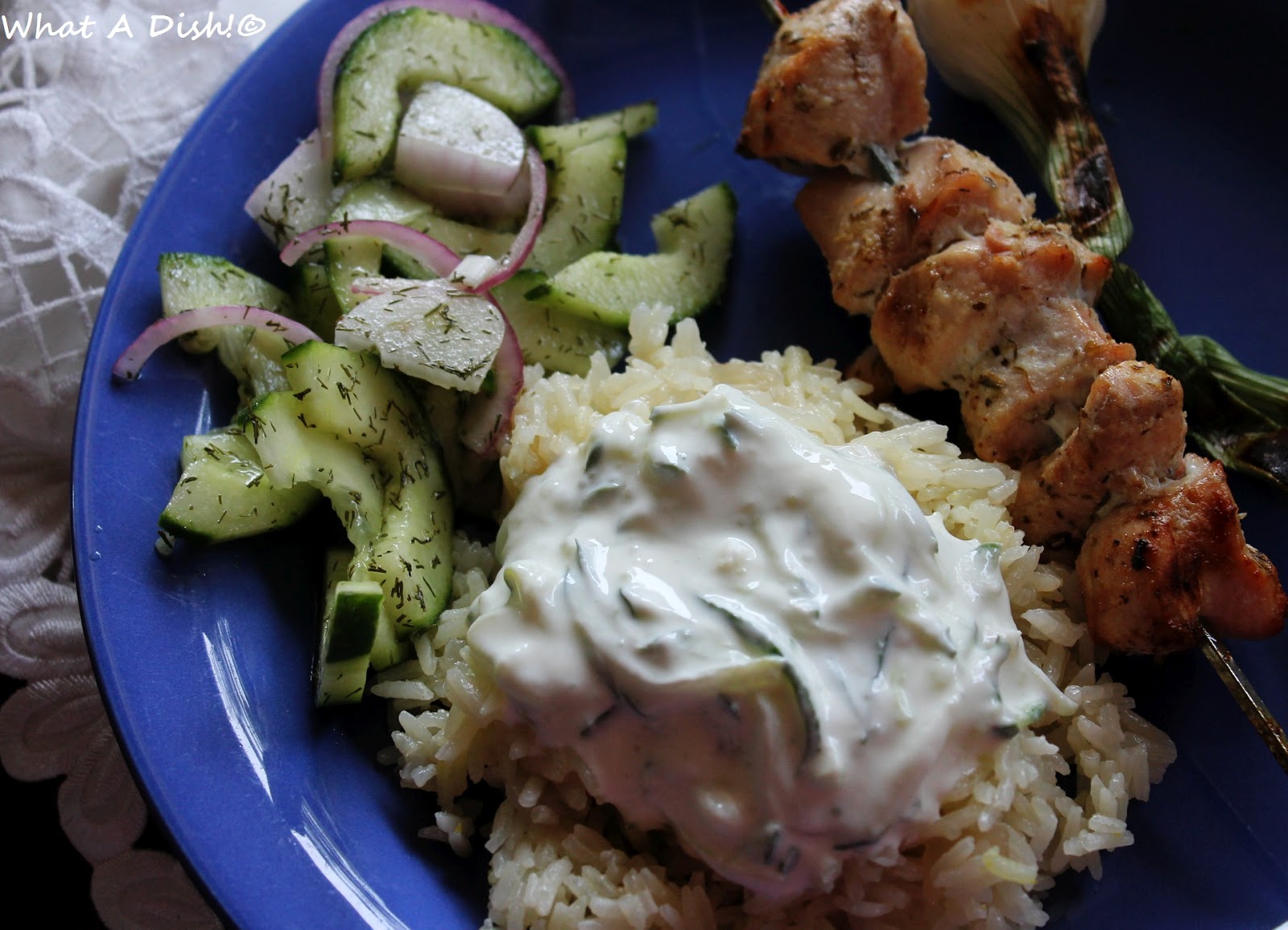 What A Dish!: Grilled Chicken Kebab "Bowls"