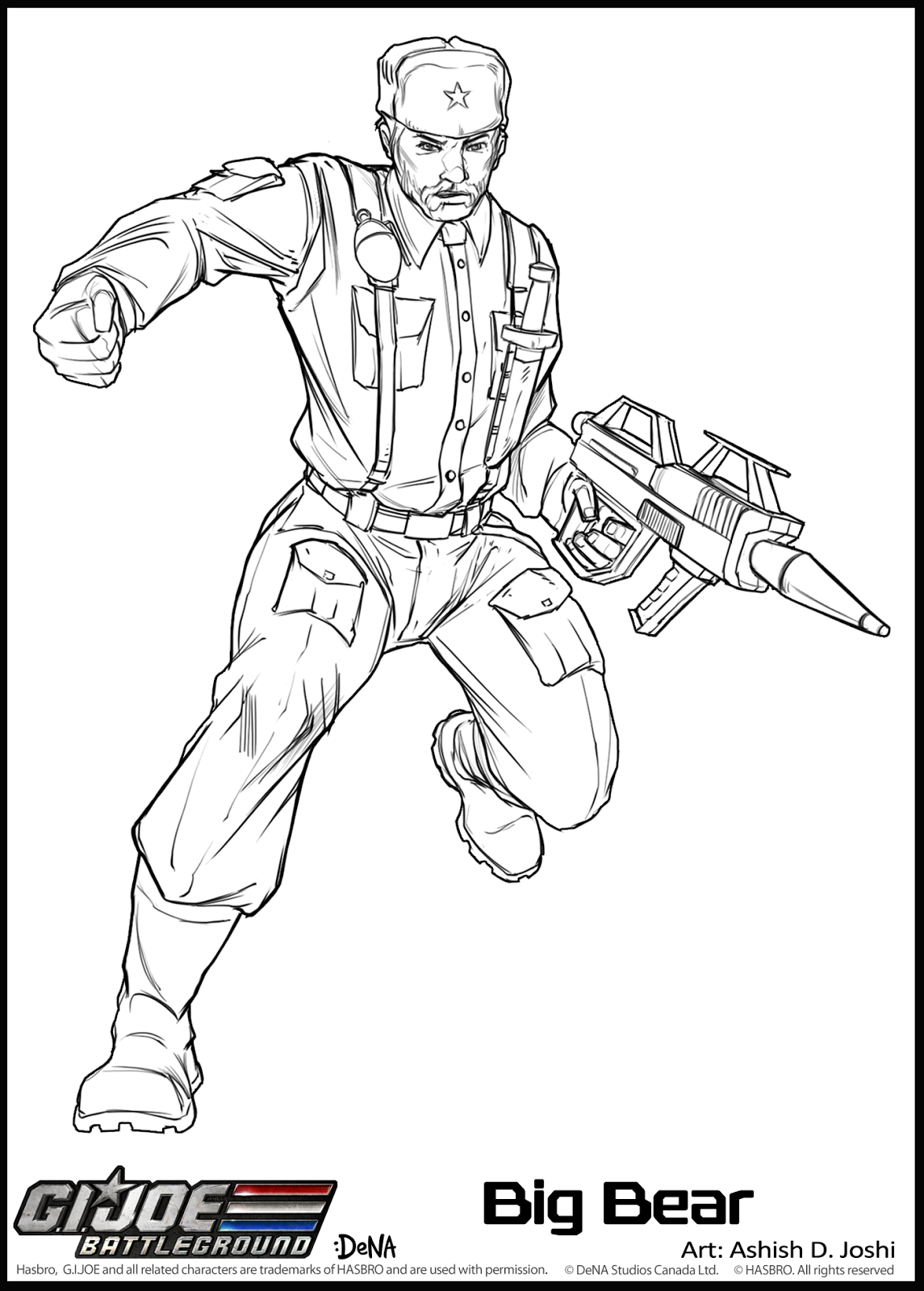 ATOMIC HERMIT: G.I.JOE Battleground line Art