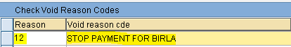 SAP - FICO MODULE LEARNING: How to Create Void Reason Code