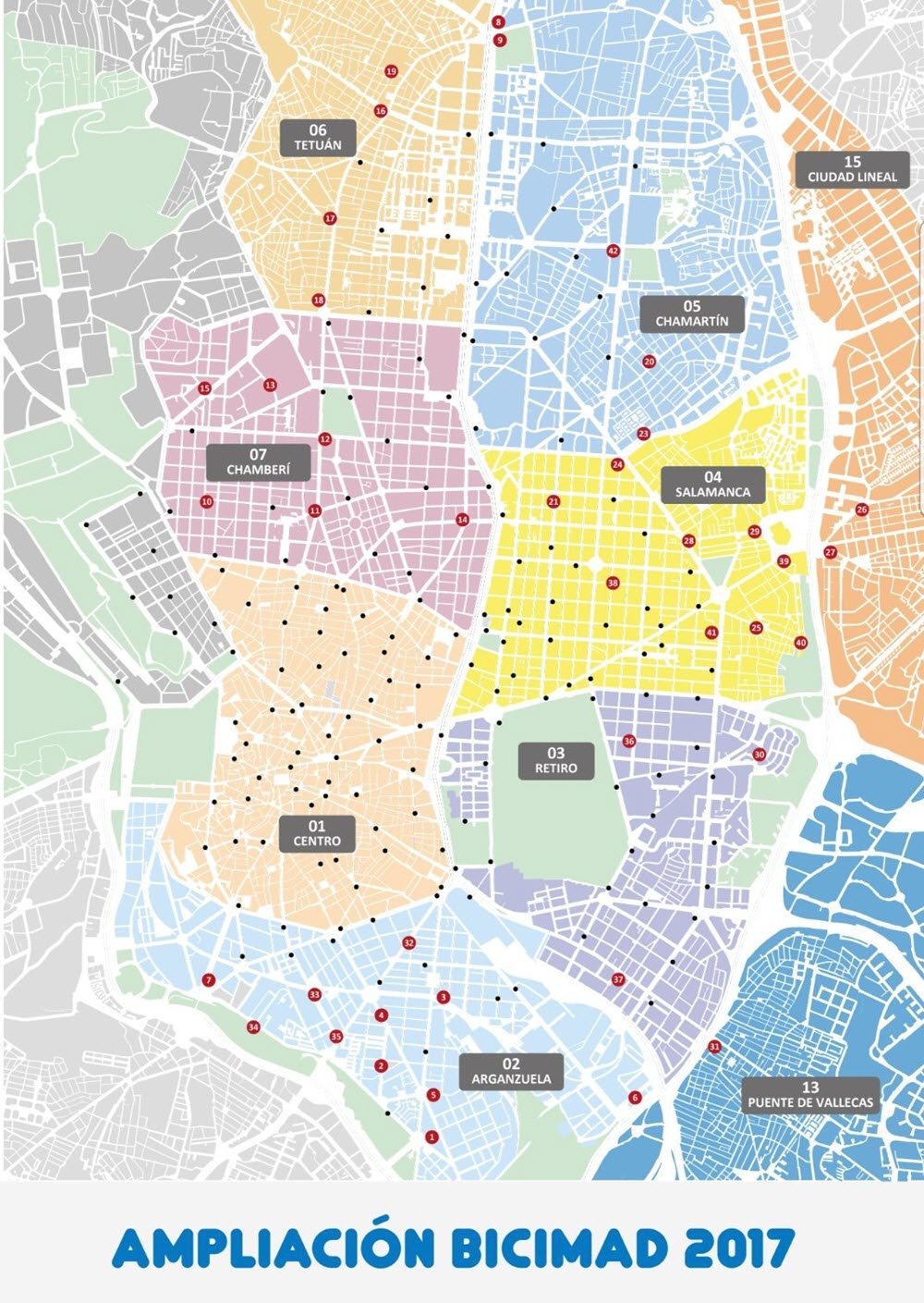 Las nuevas 42 estaciones de BiciMAD que estarán en servicio antes de ...
