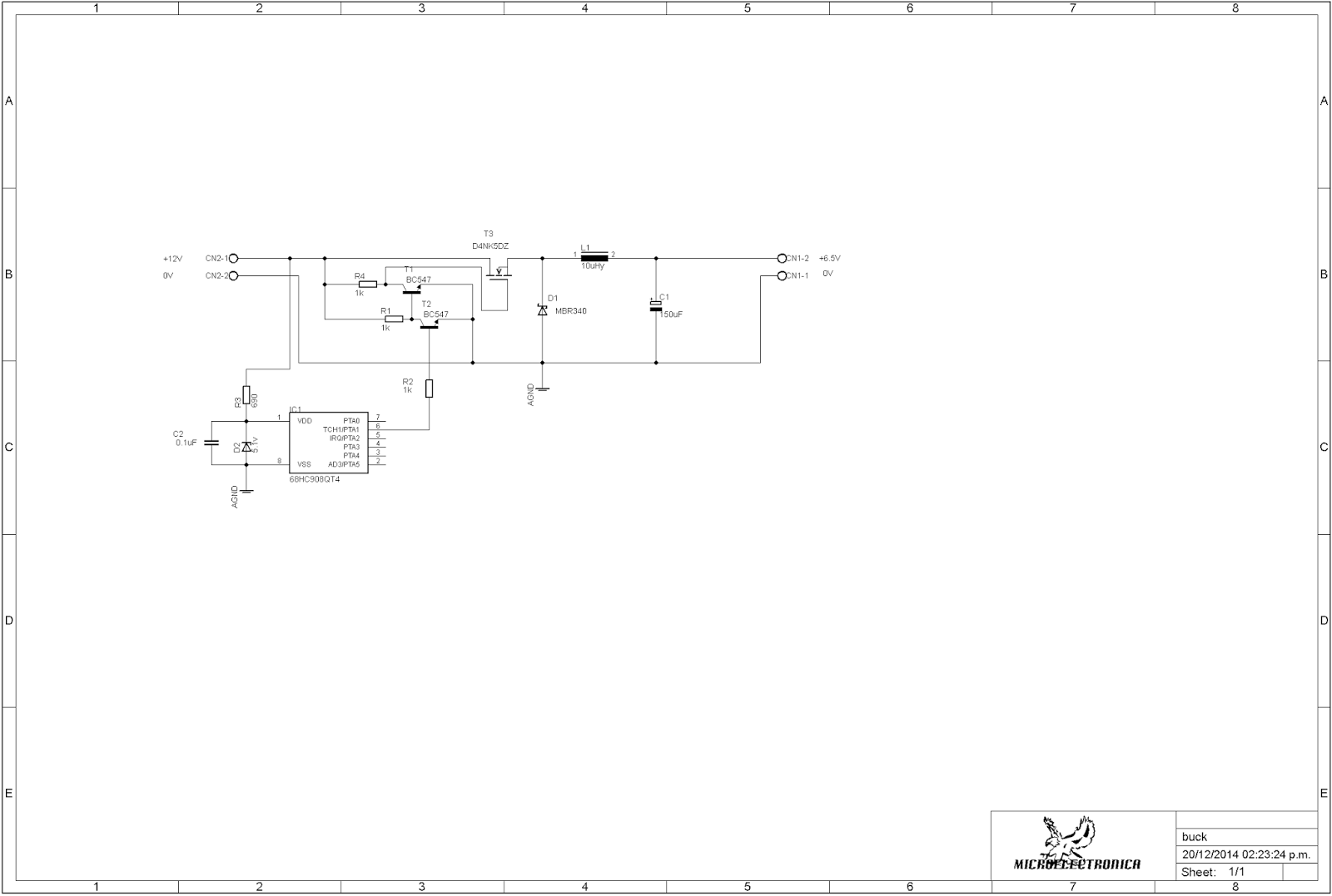 MicroElectrónica: Buck Converter (Convertidor Step Down):