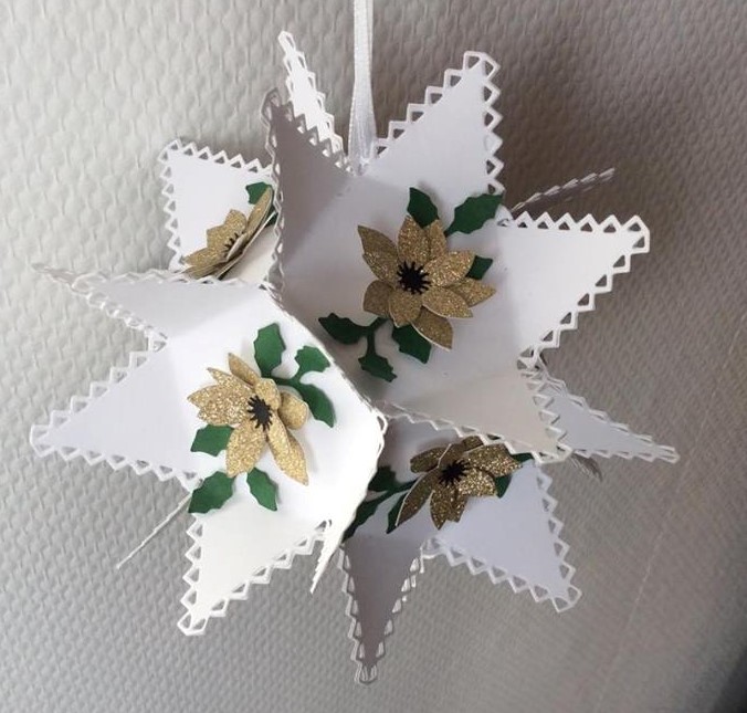 Heidis Kreative Team Huleboer: Jule stjerner til ophæng.